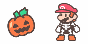 Halloween Mario Skeleton & Jack-o'-Lantern Cursor - Sweezy