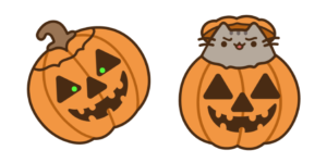 Halloween Pusheen & Jack O'Lantern Cursor - Sweezy Custom Cursors