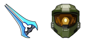 Halo Master Chief & Energy Sword Cursor - Sweezy Custom Cursors