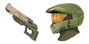 Halo Master Chief Weapon & Helmet Cursor - Sweezy Custom Cursors