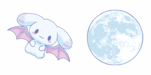 Halloween Cinnamoroll Bat & Full Moon Cursor - Sweezy Cursors