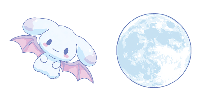 Halloween Cinnamoroll Bat & Full Moon Cursor - Sweezy Cursors
