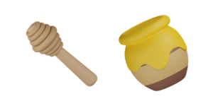 Honey Dipper & Honey Jar 3D Cursor - Sweezy Custom Cursors