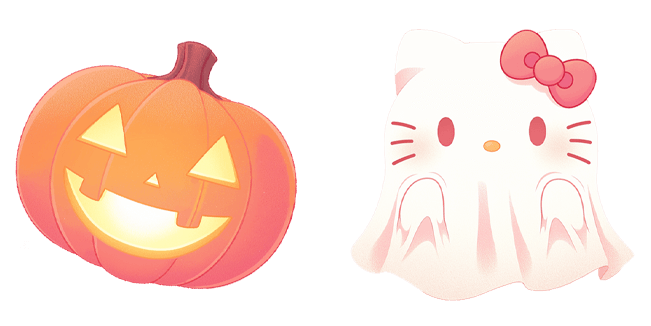 Jack-O-Lantern & Hello Kitty Ghost Cursor - Sweezy Custom Cursors