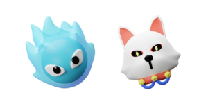 Japanese Onibi & Kitsune 3D Cursor - Sweezy Custom Cursors