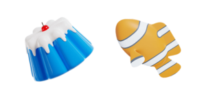 Jelly & Fish 3D Cursor - Sweezy Custom Cursors