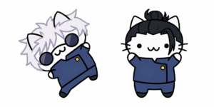 Jujutsu Kaisen Gojo & Geto Kawaii Cats Cursor - Sweezy Custom Cursors