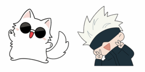 Jujutsu Kaisen Gojo Cat & Chibi Satoru Gojo Cursor - Sweezy Custom Cursors