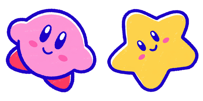 Kawaii Kirby & Star Cursor - Sweezy Custom Cursors