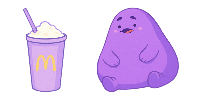 McDonalds Kawaii Grimace & Shake Cursor - Sweezy Cursors