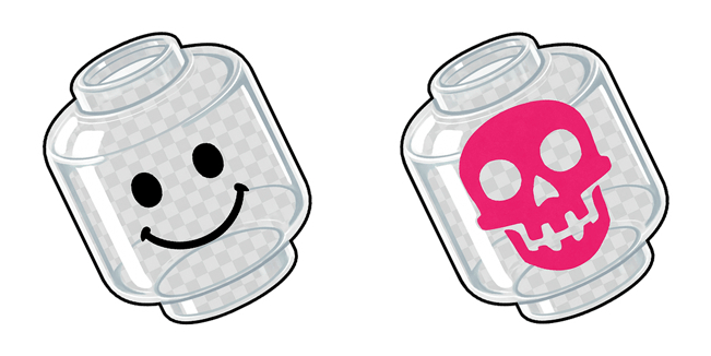 LEGO Smiley vs Skull Heads Cursor - Sweezy Custom Cursors