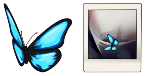 Life is Strange Blue Butterfly Cursor - Sweezy Custom Cursors