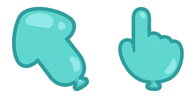 Light Blue Balloon Texture Animated Cursor - Sweezy Cursors