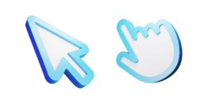 Light Blue Contour & White 3D Cursor - Sweezy Custom Cursors