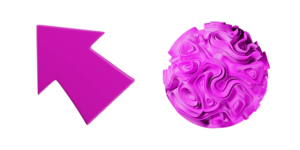 Light Purple Arrow & Orb 3D Cursor - Sweezy Custom Cursors
