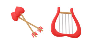 Love Arrows & Cupid Harp 3D Cursor - Sweezy Custom Cursors