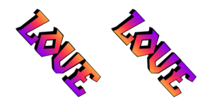 Love Graffiti Gradient Cursor - Sweezy Custom Cursors