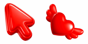 Lovecore Fly Heart 3D Cursor - Windows Cursors - Sweezy Cursors