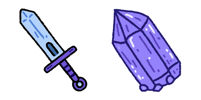 Cute Shadow Mage & Magic Sword Cursor - Sweezy Custom Cursors