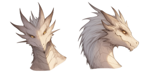 Majestic White Dragon Head Cursor - Sweezy Custom Cursors