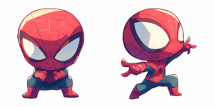Marvel Chibi Spider-Man Cursor - Spider-Man Cursors - Sweezy