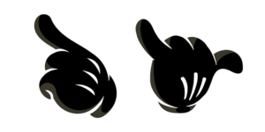 Mickey Mouse Black Hand F-You Cursor - Windows Cursors - Sweezy