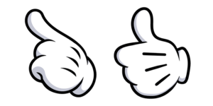 Mickey Mouse Hands Cursors - Disney Hand Cursors - Cartoon Hands