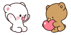Milk & Mocha Bear Love Cursor - Cute Cursors - Sweezy Cursors