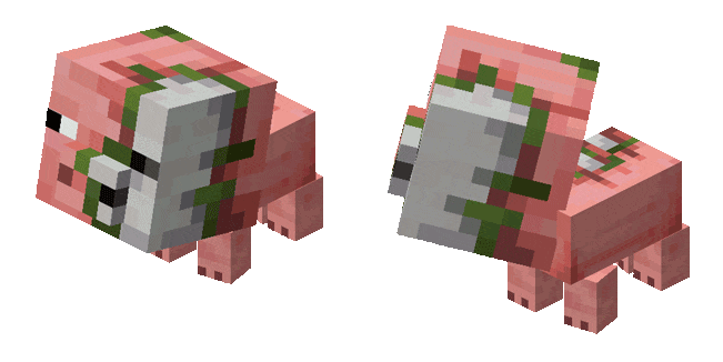 Minecraft Dungeons Zombified Baby Pig Animated Cursor - Sweezy