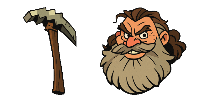 Minecraft Movie Steve & Pickaxe Animated Cursor - Sweezy Cursors