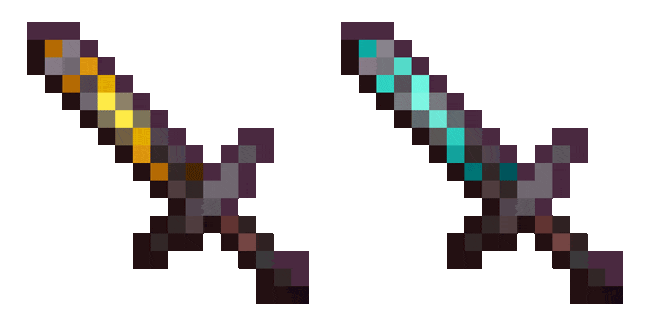 Minecraft Enchanted Diamond Sword Animated Cursor - Sweezy Cursors