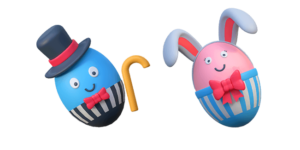 Mister Egg & Bunny Egg 3D Cursor - Sweezy Custom Cursors