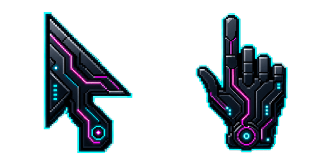 Vampire Wing & Hand Pixel Cursor - Sweezy Cursors