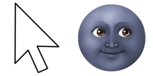 New Moon Face Emoji Windows Cursor - Sweezy Custom Cursors