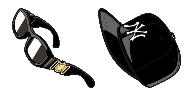 Notorious Big Glasses & NY Cap Animated Cursor - Sweezy