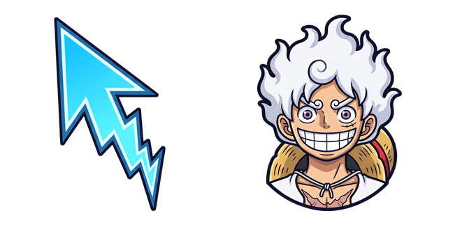 One Piece Lighting Arrow & Luffy Gear 5 Cursor - Sweezy Cursors