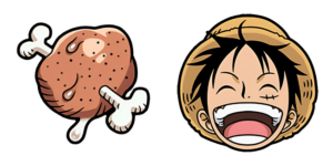 One Piece Monkey D. Luffy & Meat Cursor - Sweezy Cursors