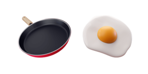 Pan & Fried Egg 3D Cursor - Sweezy Custom Cursors