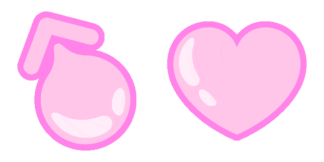Pink Bubblegum Heart Animated Cursor - Sweezy Cursors