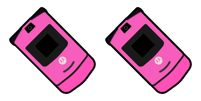 Pink Motorola RAZR V3 Animated Cursor - Sweezy Cursors