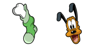 Pluto & Bone in Sock Cursor - Disney Cursor - Sweezy Cursors