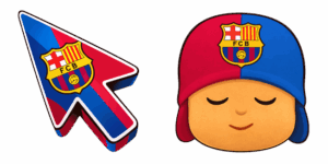 Pocoyo x FC Barcelona Cursor - Pocoyo Cursors - Sweezy Cursors