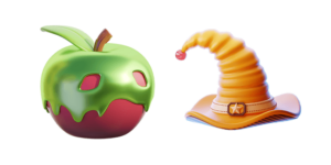 Poisoned Apple & Orange Witch Hat 3D Cursor - Sweezy Custom Cursors