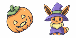 Pokemon Halloween Eevee & Jack-o'-lantern Cursor - Sweezy