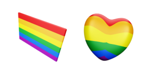 Pride Flag & Pride Love 3D Cursor - Sweezy Custom Cursors