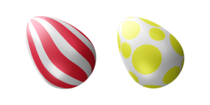 Red Stripped Easter Egg & Yellow Dotted Easter Egg 3D Cursor - Sweezy ...