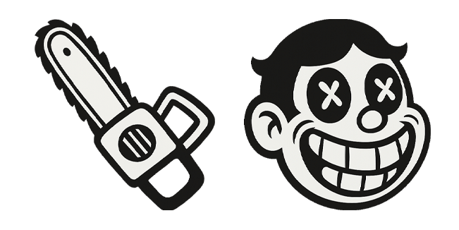 Retro Cartoon Serial Killer Cursor - Sweezy Custom Cursors