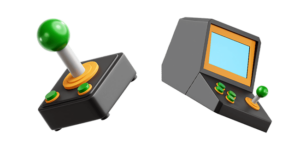 Retro Joystick & Gameboy 3D Cursor - Sweezy Custom Cursors