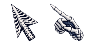 Ribcage Arrow and Skeleton Hand Cursor - Sweezy Custom Cursors