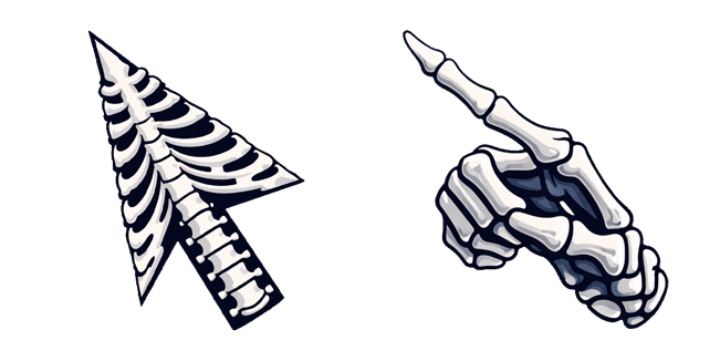 Ribcage Arrow and Skeleton Hand Cursor - Sweezy Custom Cursors